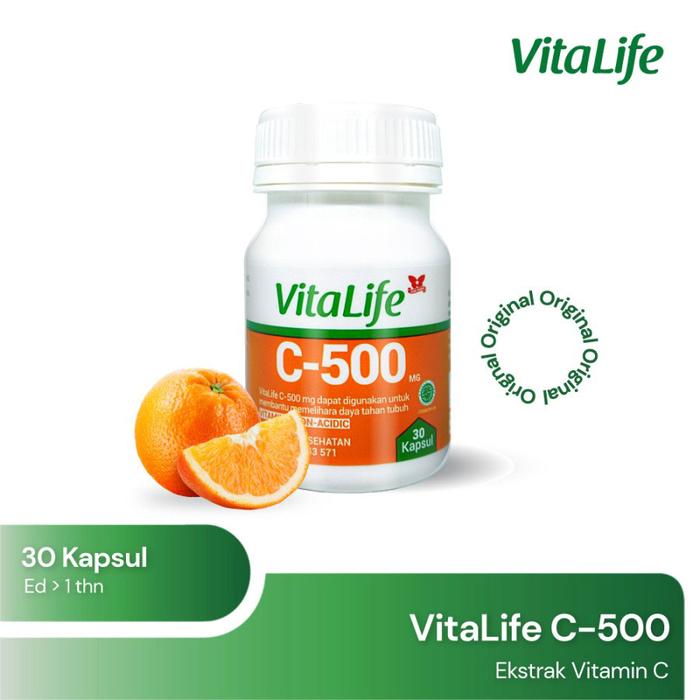Promo Vitalife Suplemen Kesehatan Ekstrak Vitamin C 500mg 30 Kapsul ...
