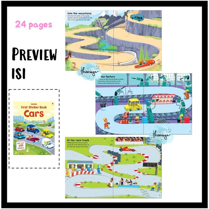 Promo Usborne Sticker Book Alphabet Number Space Animal Zoo Farm ...