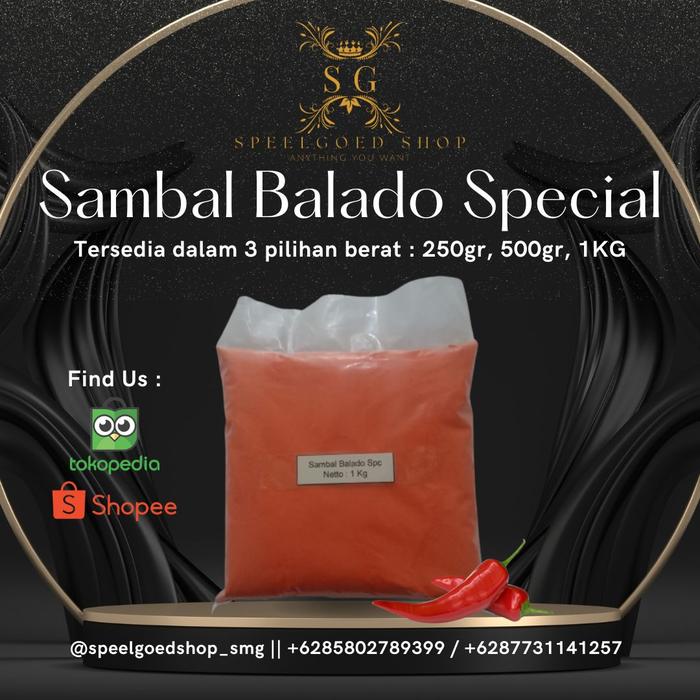 Jual Bumbu Tabur BALADO SPECIAL Bubuk Perasa Balado Pedas - 1/2 KG ...
