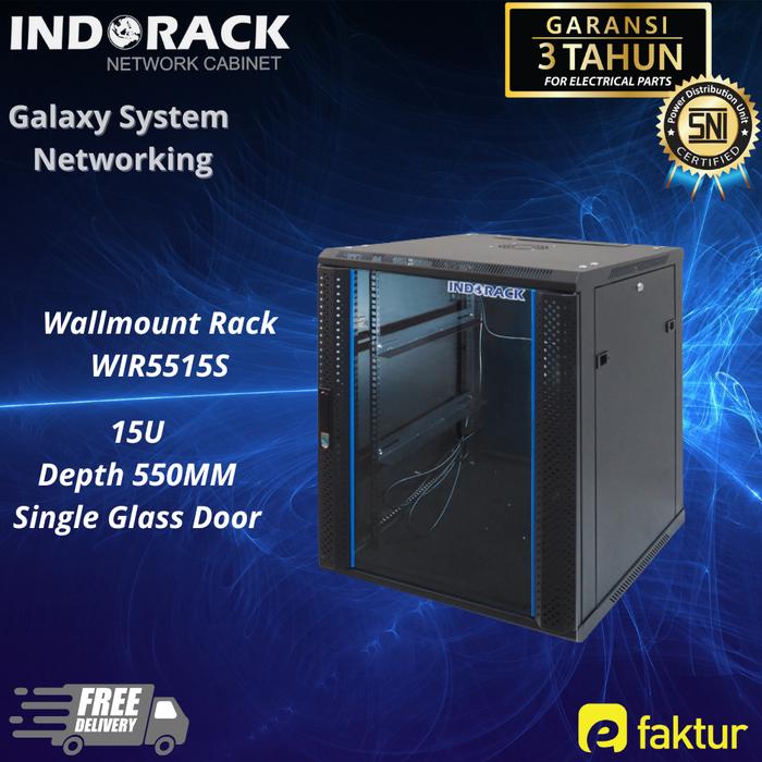 Jual Rack Server 15U INDORACK Wallmount WIR5515S Depth 550MM Single ...