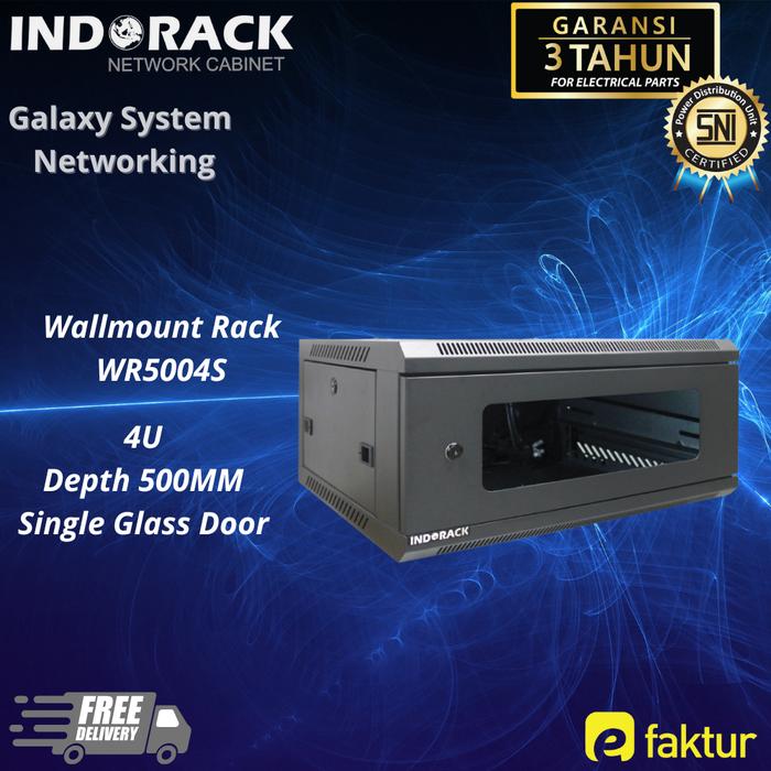 Jual Rack Server 4U INDORACK Wallmount Rak WR5004S Depth 500MM Single ...