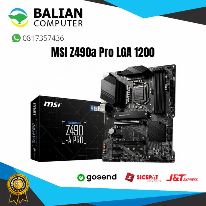 Jual MSI Z490-A PRO LGA 1200, Support gen 10 dan 11, Garansi 3 tahun ...