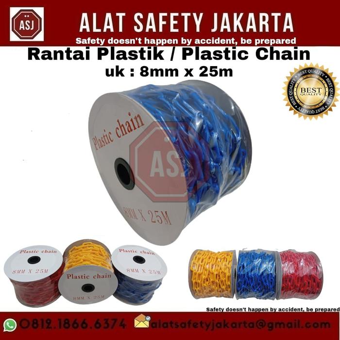 Jual Rantai Plastik PVC ukuran 8mm x 25m / Plastic Chain 8mm x 25m ...