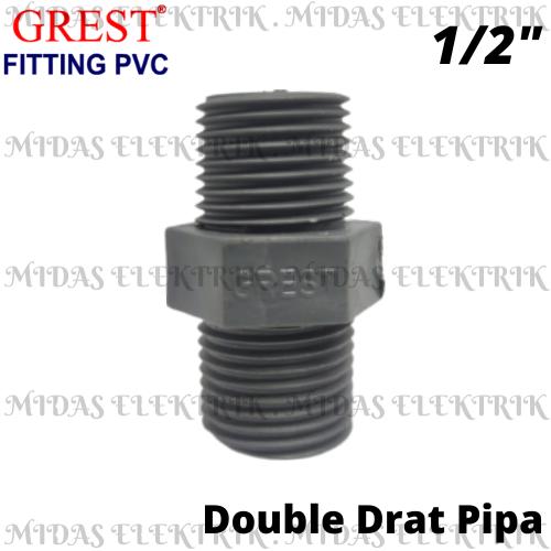 Jual Sambungan Sok Sock Shock Double Drat Nepel Fitting Pipa Air PVC AW ...