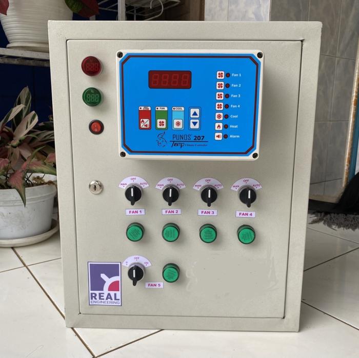 Jual Panel Blower Kandang Ayam Broiler - 5 Fan 3 Phase + Punos 207 ...