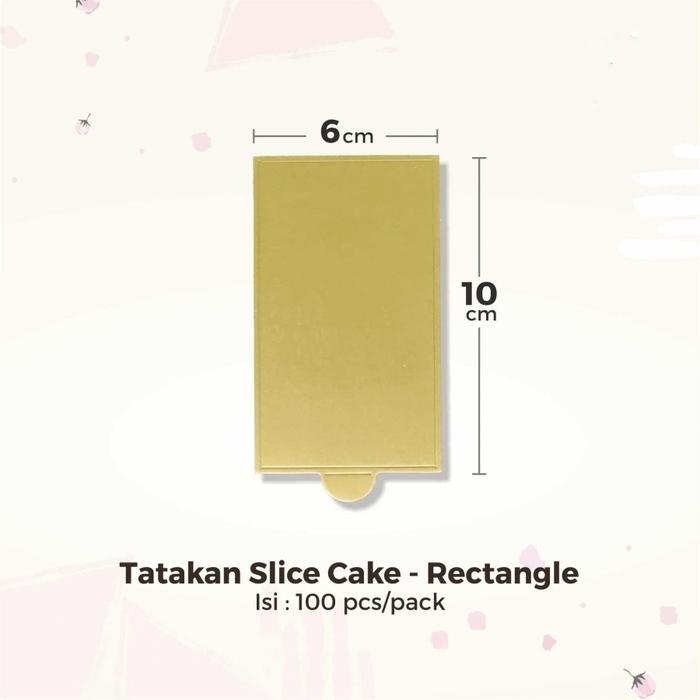 Jual Gold Paper Slice Cake / Alas Kertas Emas Kue Potong / Alas Kertas ...