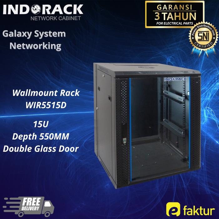 Jual Rack Server 15U INDORACK Wallmount WIR5515D Depth 550MM Double ...