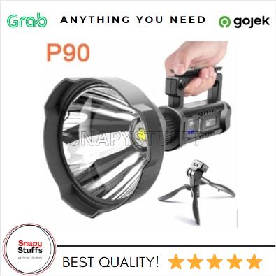 Jual Senter LED Tembak Jarak Jauh Super Terang Flashlight Cas USB Anti ...