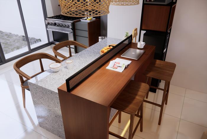 Jual Kitchen Set dan Meja Island dengan Konsep Modern Tropis - Kota ...