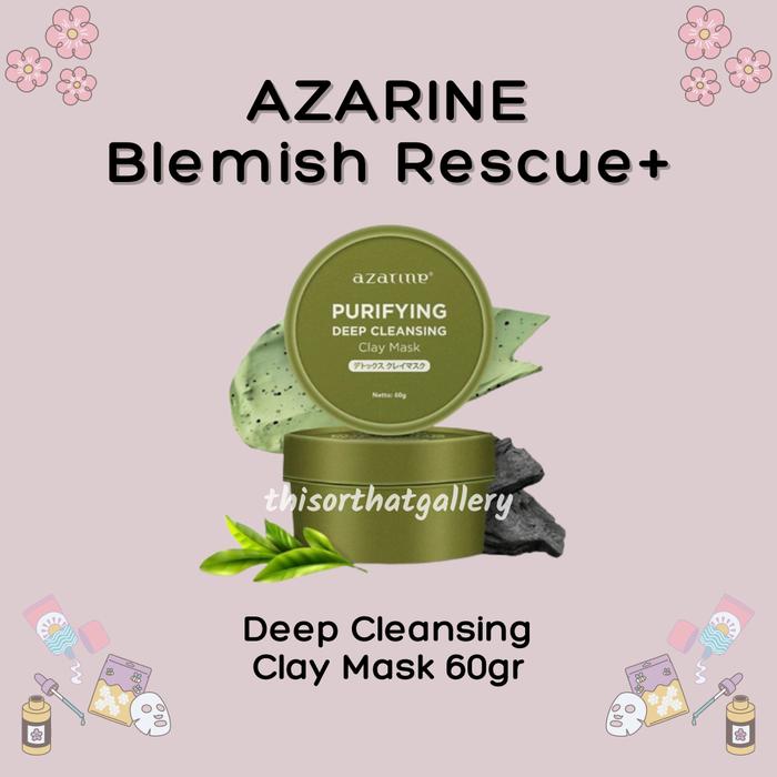 Jual AZARINE Blemish Rescue+ Series || Deep Cleansing Clay Mask 60gr ...