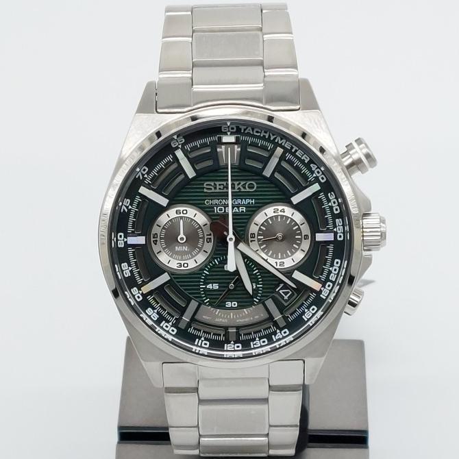 Jual Jam Tangan Seiko SSB405P1 Chronograph WR100M Green Dial Ssb405 ...