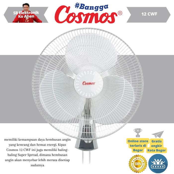 Jual Kipas Angin Dinding/Wall Fan Cosmos 12 CWF (12 Inch) - Kota Bogor ...