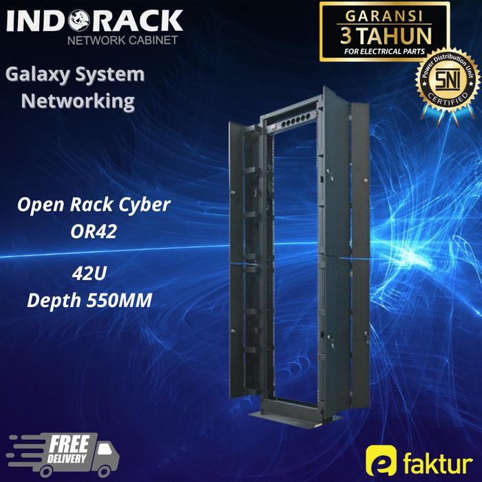 Jual Open Rack Cyber 42U Rack Server 42U INDORACK Rak Server 42U OR42 ...
