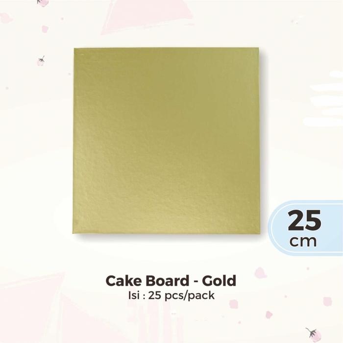 Jual Tatakan Kue NICOLE PACK KOTAK EMAS / Alas Kue Gold - 18cm x 18cm ...