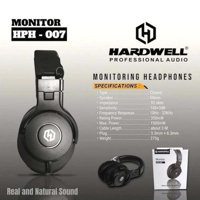 Jual Headphone Profesional Monitoring Hardwell HPH 007 ORIGINAL HARDWELL - Kota Surabaya - Virgo ...