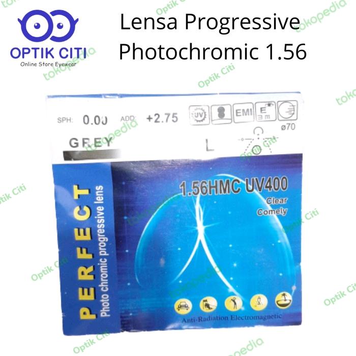 Jual lensa kacamata progresif photochromic 1.56 grey lensa berubah ...