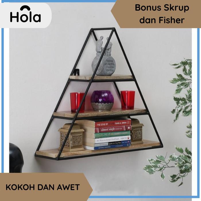 Jual Rak Buku Dinding Besi Dekorasi Minimalis Stainless Pajangan ...