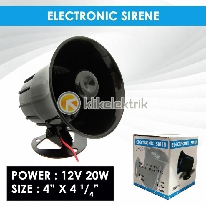 Jual Siren DC 12V 6 Suara Horn DC12V 6 Tone Alarm Electronic Sirene ...