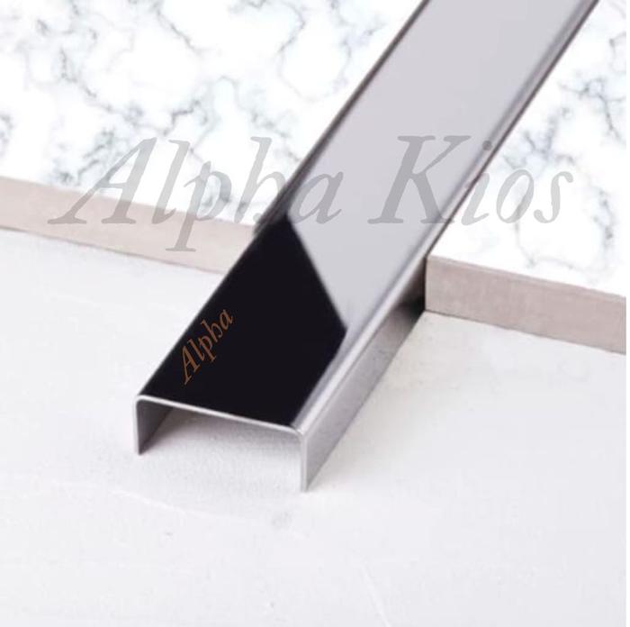 Jual List Plat U Stainless Steel/10x20x10mmxP3050mmxT0,8mm/Miror ...
