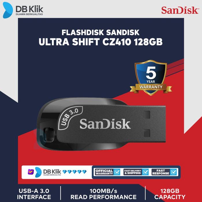 Flashdisk SanDisk Ultra Shift CZ410 128GB USB 3.0 (SDCZ410-128G-G46)