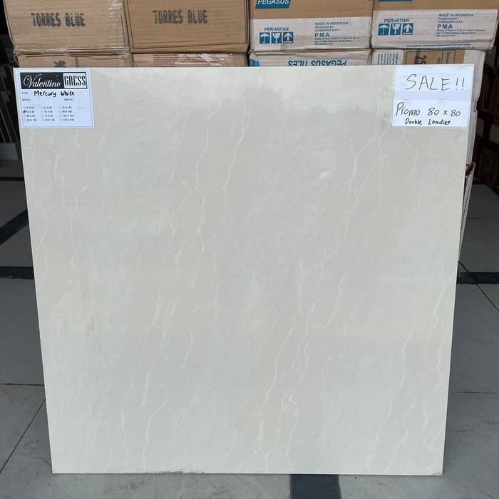 Jual Granit 80x80 Valentino gress mercury white doble loading - Kab ...