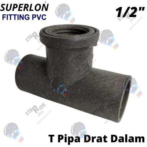 Jual Sambungan Te Tee T Drat Dalam Cabang 3 Way Pipa Air Fitting PVC AW ...