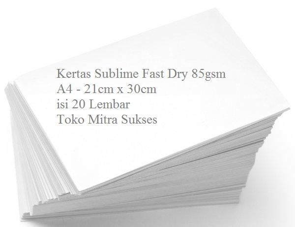Jual Kertas Sublim Sublimasi Transfer Paper A4 isi 20 Lembar - Jakarta ...