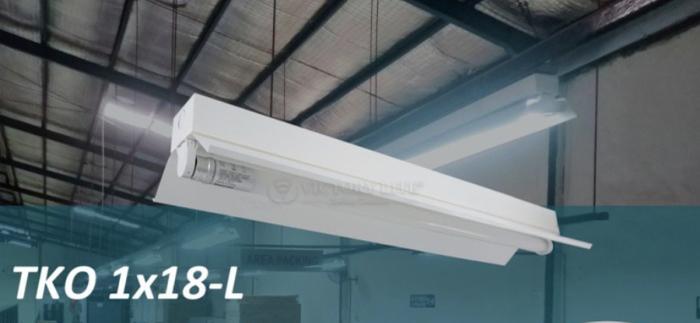 Jual Kap Lampu TKO LED 1x18 60cm kap TKO TL 1x8w Philips Komplit ...