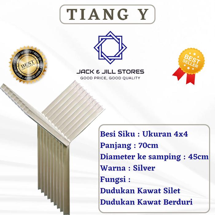Jual Tiang Y Besi Siku Dudukan Kawat Duri Kawat Silet BTO 22 BTO 30 ...