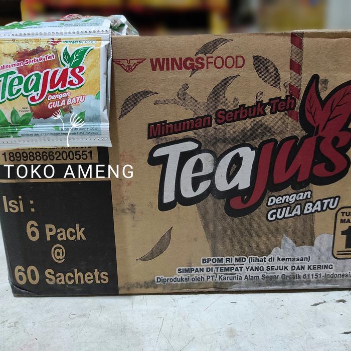 Jual TeaJus Gula Batu/ Teh Jus Gula Batu - 1 DUS (6 pack/ 360 sachet ...