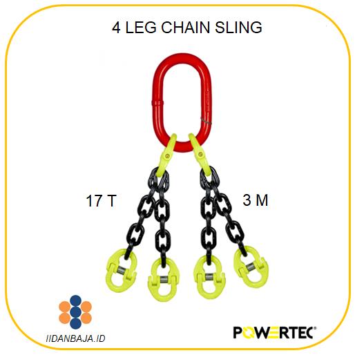 Jual 4 LEG CHAIN SLING. WLL 17 TON X 3 MTR POWERTEC - Kota Tangerang ...