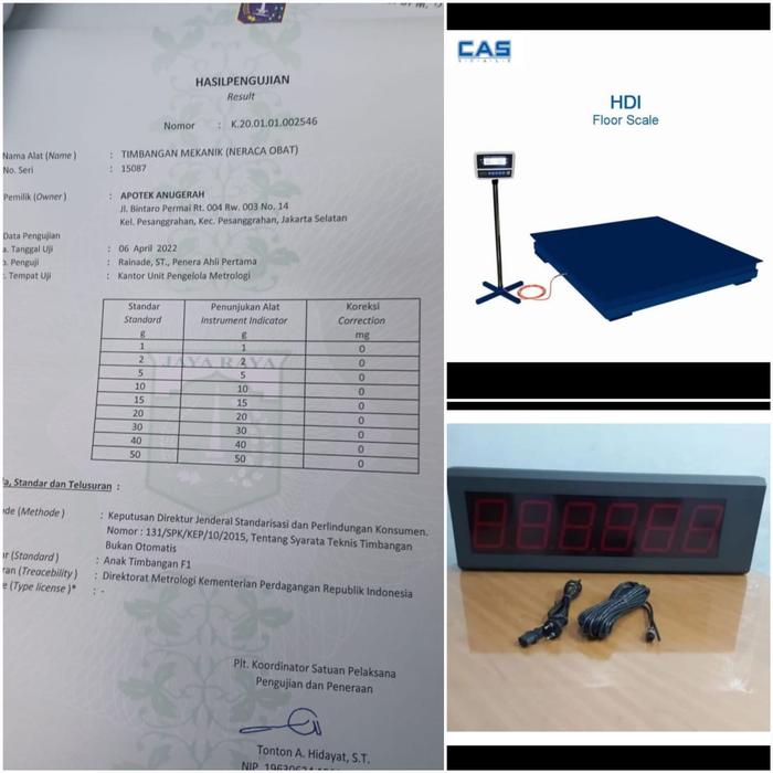 Jual TIMBANGAN LANTAI CAS HDI 1.5M X 1.5M 5T / DISPLAY 5INCH / SERTIFIKAT - Jakarta Barat ...