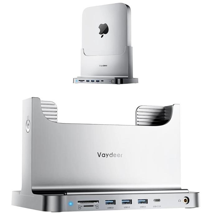 Jual VAYDEER Apple Mac Mini Stand Silver USB Hub Docking Dock SATA SSD ...