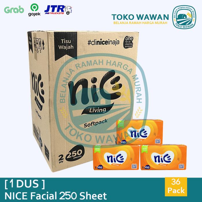 Jual Tissue NICE Facial 250 Sheet / 1 DUS / KARTON isi 36 PACK ...