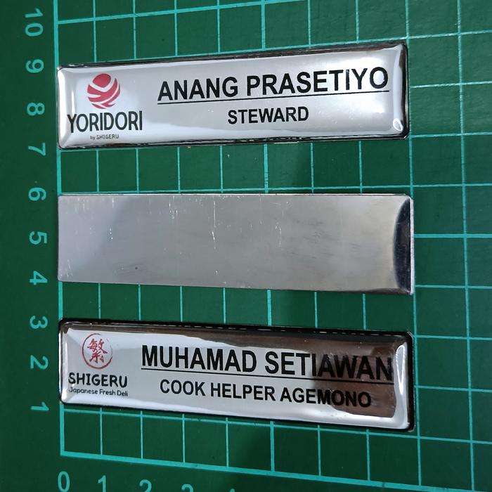 Jual NAMA DADA, NAMETAG, PIN NAMA, STAINLESS + PENITI SILVER - Magnet ...
