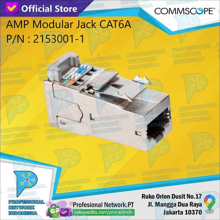 Jual AMP Modular Jack Cat6A / Cat.6A SL Commscope 2153001-1 - Jakarta ...