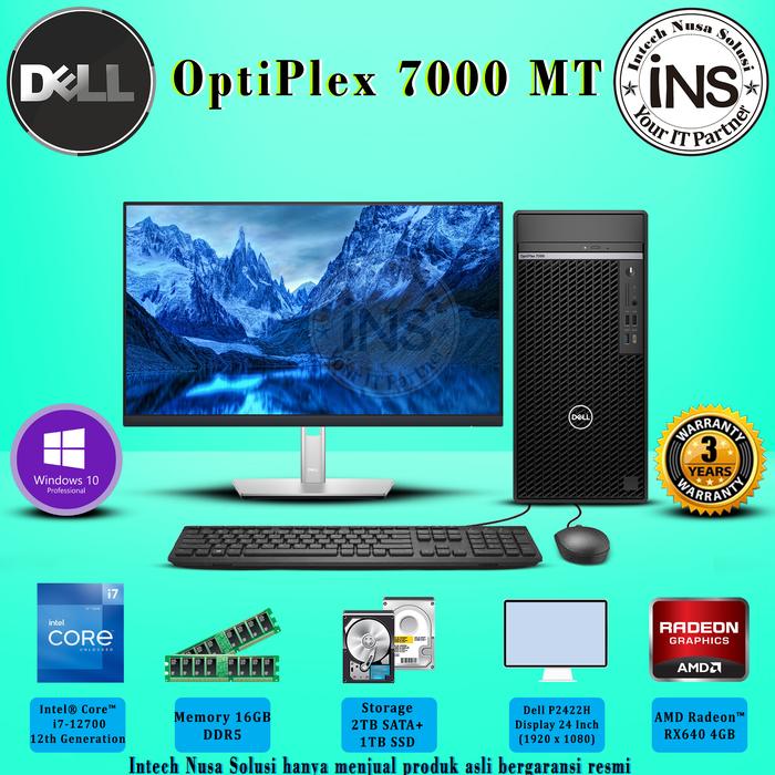 Jual PC DELL OptiPlex 7000 MT i7-12700 16GB 2TB/512GB/1TB RX640 4GB ...