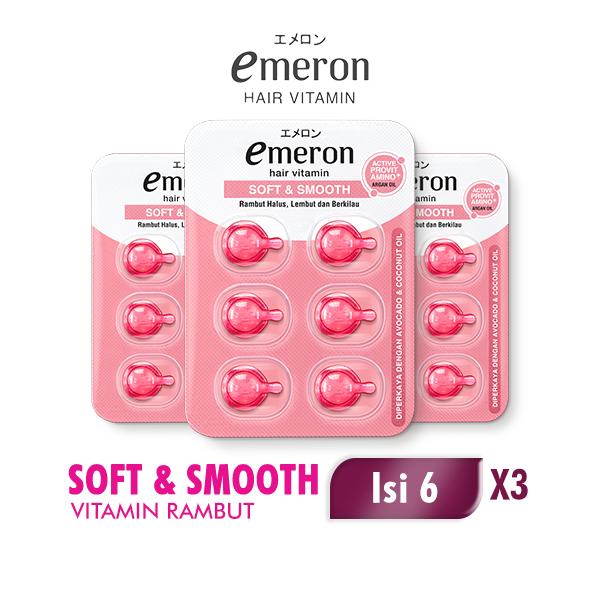 Jual Emeron Vitamin Rambut Soft & Smooth isi 6 x 3 pcs - - Wings ...