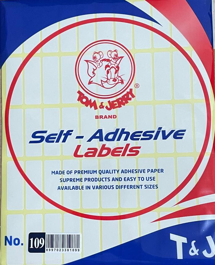Jual Label Sticker Tom & Jerry No. 109 Stiker Polos Putih - Kota Medan ...