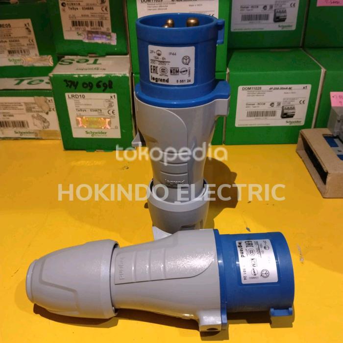 Jual PLUG LEGRAND 3PIN 16A 555124 2P+E 16A 1PHASE IP44 ORIGINAL ...