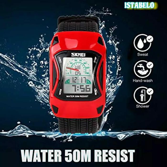 Jual JAM TANGAN ANAK LAKI COWOK PESAWAT LED DIGITAL SKMEI ANTI AIR ...