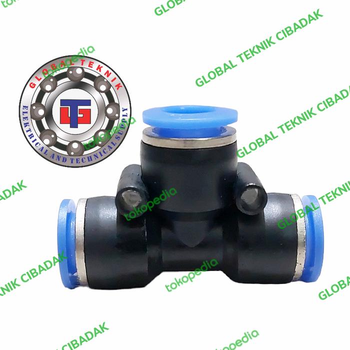 Jual FITTING ANGIN SAMBUNGAN T 6 MM (BPET 6 MM) SELANG PU 6 MM - Kab ...