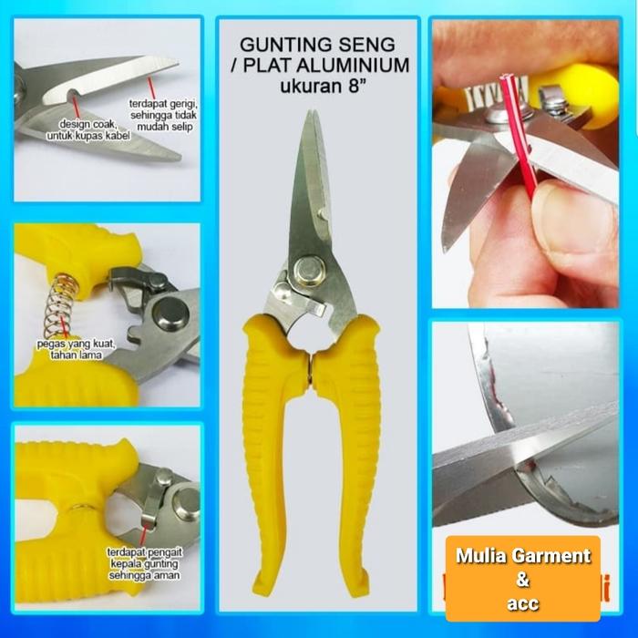 Jual GUNTING SENG/ALUMUNIUM/BAJA RINGAN PANJANG 8" MULTIFUNGSI - MODEL ...