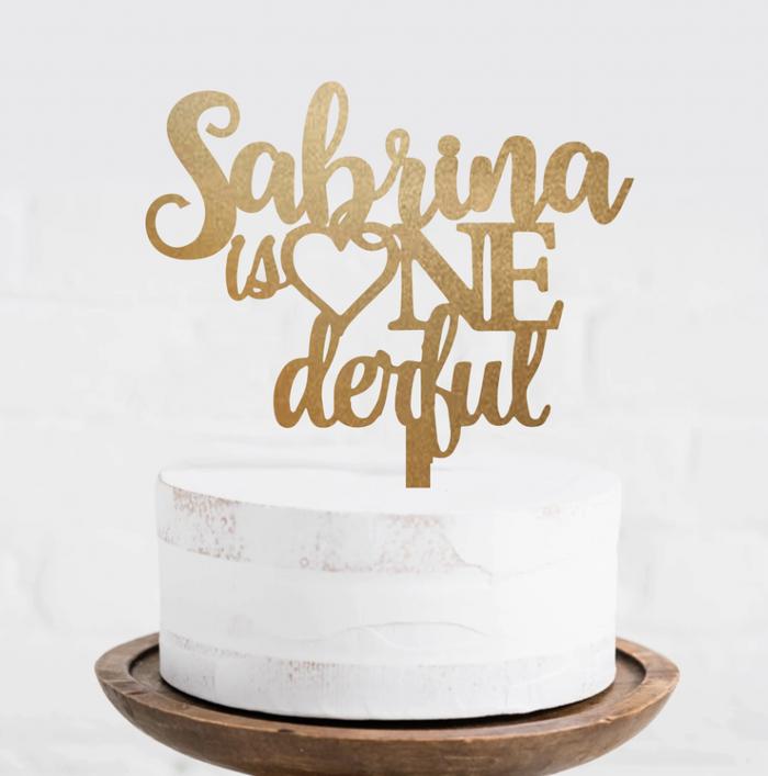 Jual CUSTOM CAKE TOPPER ONEDERFUL BIRTHDAY AKRILIK HIASAN KUE ACRYLIC ...