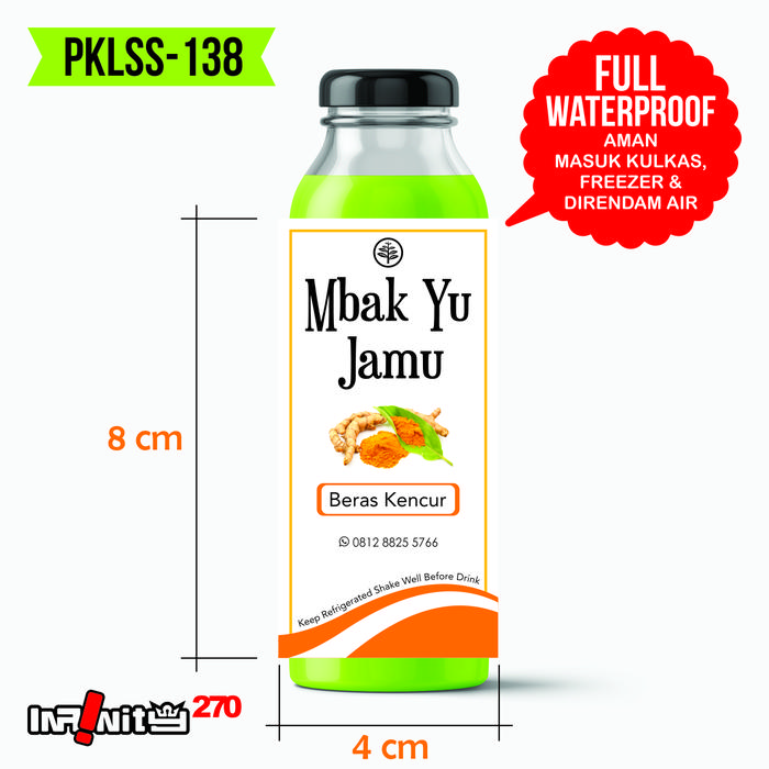 Jual Stiker Label Botol Minuman Kemasan Plastik Juice Jus Jamu PKLSS ...