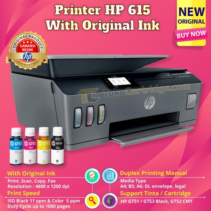 Jual Printer HP Smart Tank 615 Wireless Print Copy Scan Fax ADF all in ...