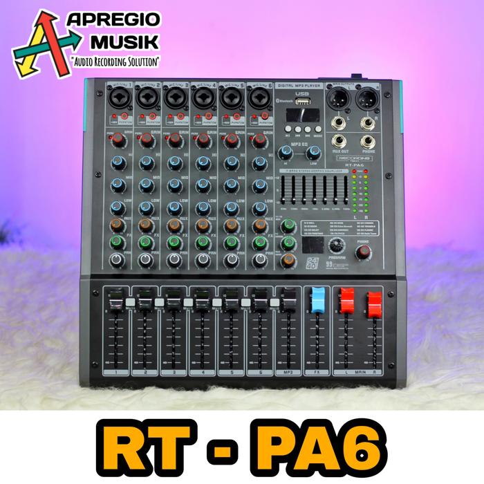 Jual Recording Tech RT-PA6 RT PA 6 Professional MIXER with USB - Kota ...
