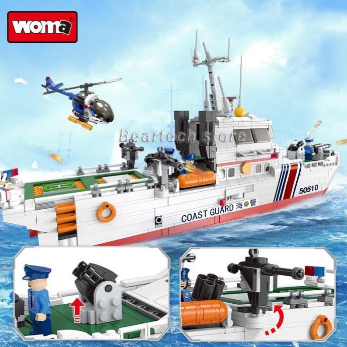 Jual Mainan Balok Bangunsusun Model Lego Bentuk Kapal Lautpolisi Untuk ...