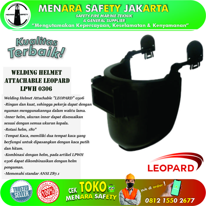 Jual Kedok Las/Welding Helmet Attachable LEOPARD LPWH 0306 - Jakarta ...