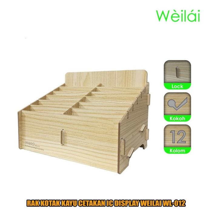 Jual Rak Penyimpanan Sparepart Tool HP Meja Kerja Model Kayu 12 24 48 ...